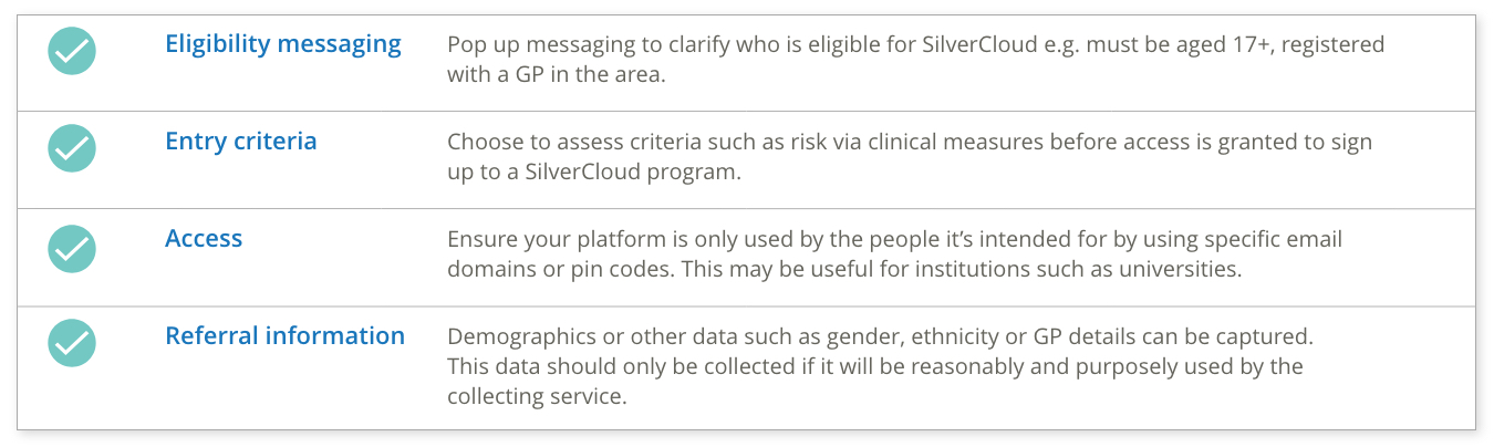 Platform setup – SilverCloud